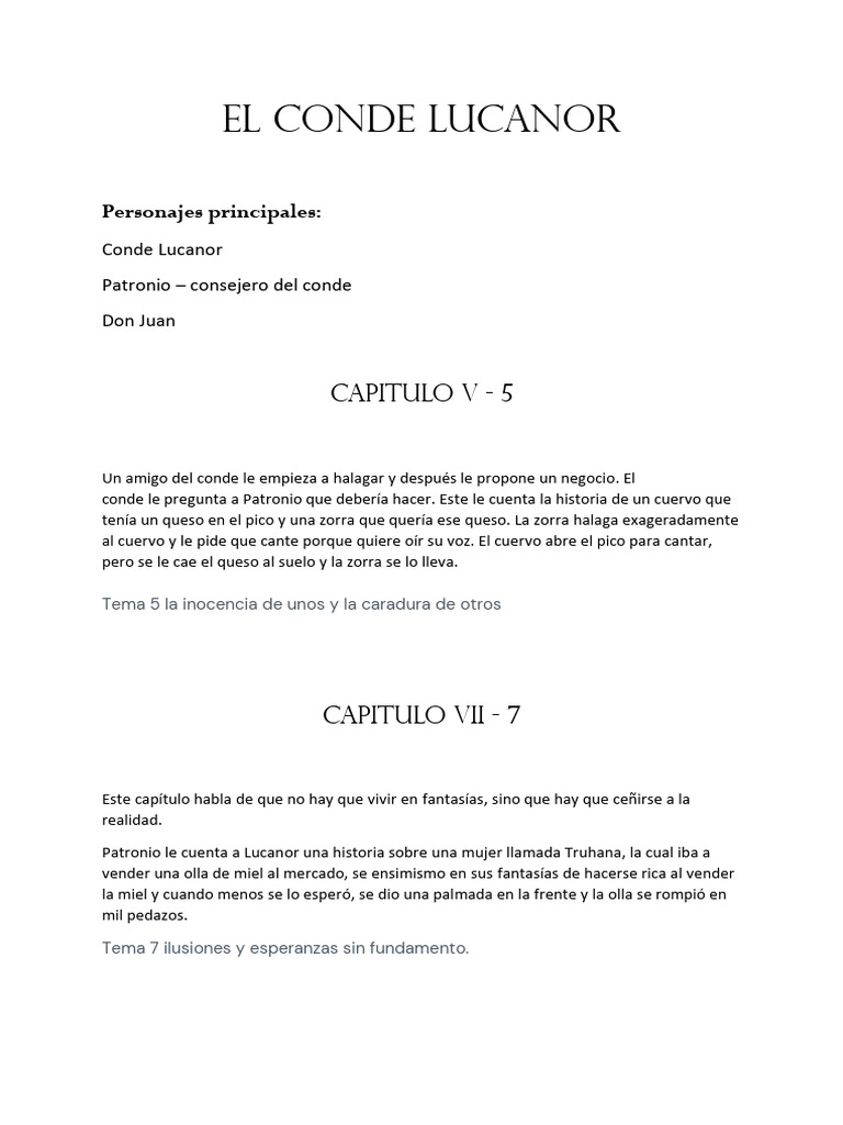 El Conde Lucanor | PDF