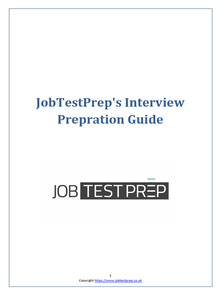 Job Testprep Interview Preparation Guide Uk | PDF | Body Language | Job ...