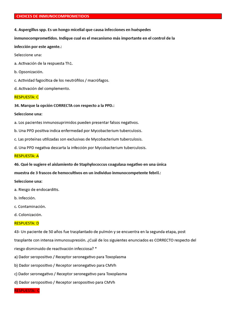 Inmunocomprometidos 231003 165740 | PDF | Meningitis | Infección