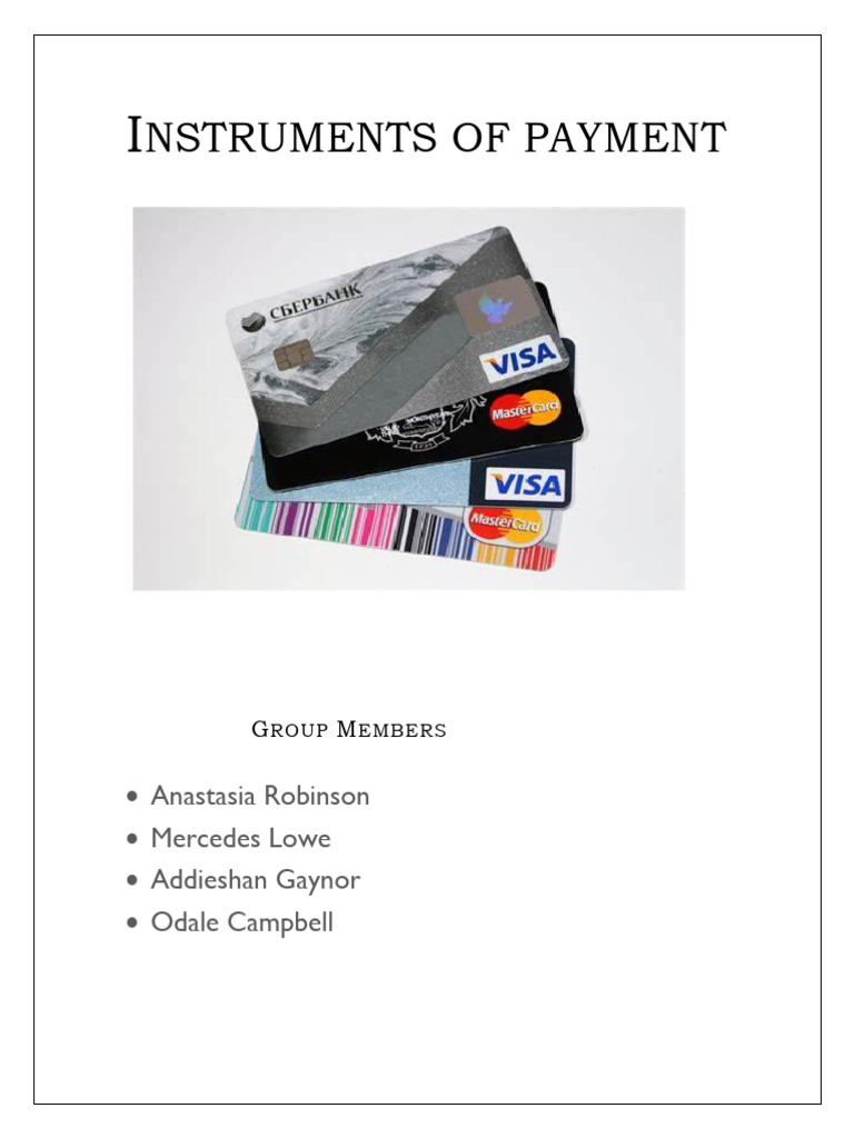 Instruments of Payment | PDF | Money Order | Payments