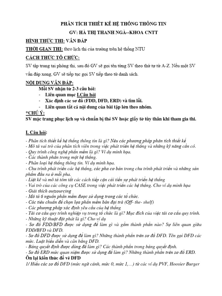 DeCuongOnTap-3TC VanDap PTTKHTTT | PDF