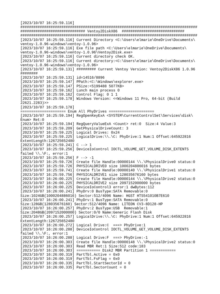 Log | PDF | Booting | Computer Data Storage