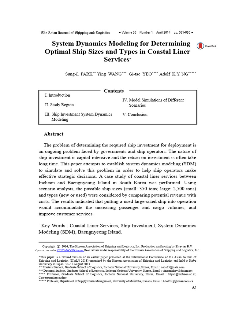 System Dynamics Modeling For Determining Pdf Ships Forecasting