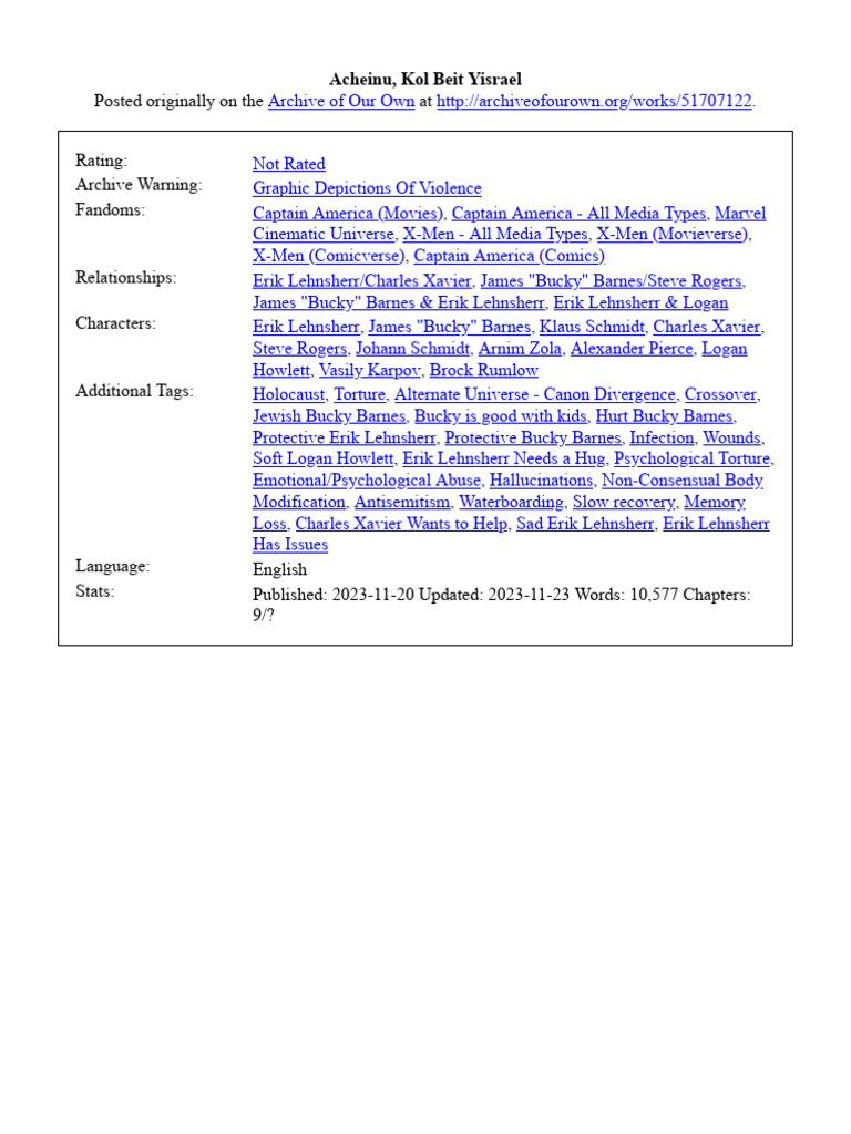 Acheinu Kol Beit Yisrael | PDF | The Doctor (Doctor Who)