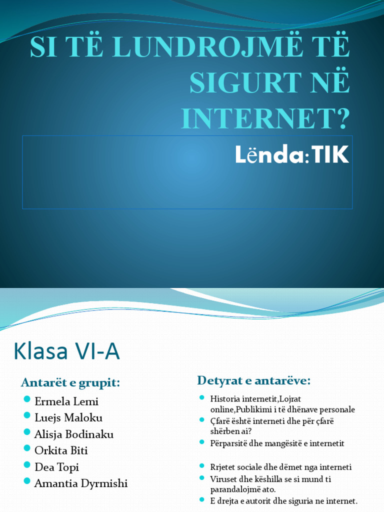 Si Të Lundrojmë Të Sigurt Në Internet Tik | PDF