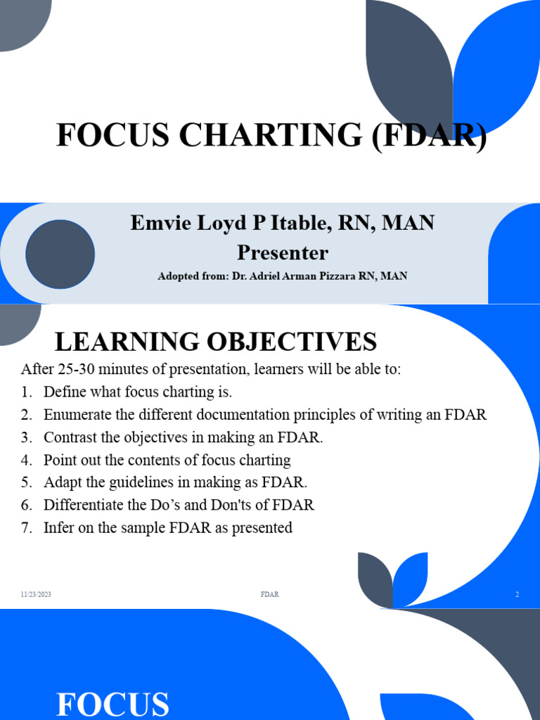 Fdar Presentation | PDF | Therapy | Patient