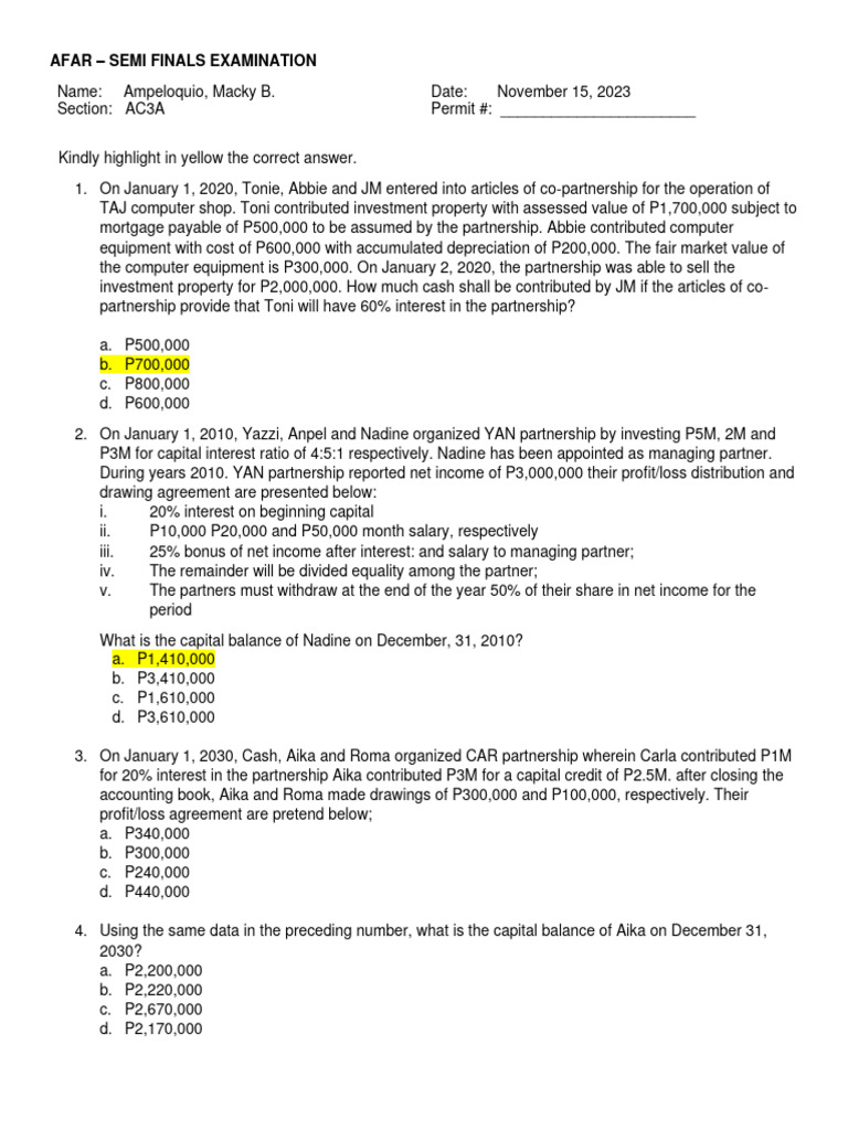 Ampeloquio AC3 AFAR SemiFinals | PDF | Revenue | Book Value