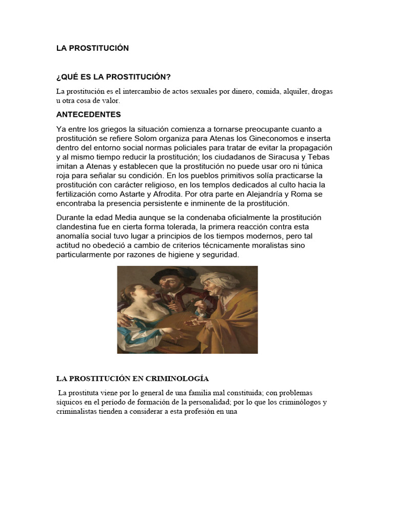 La Prostitución Pdf Prostitución Burdel