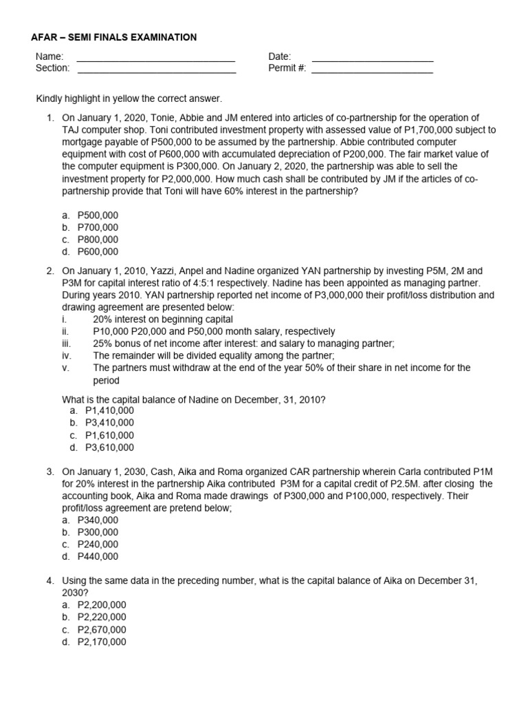 AC3 AFAR SemiFinals | PDF | Revenue | Book Value