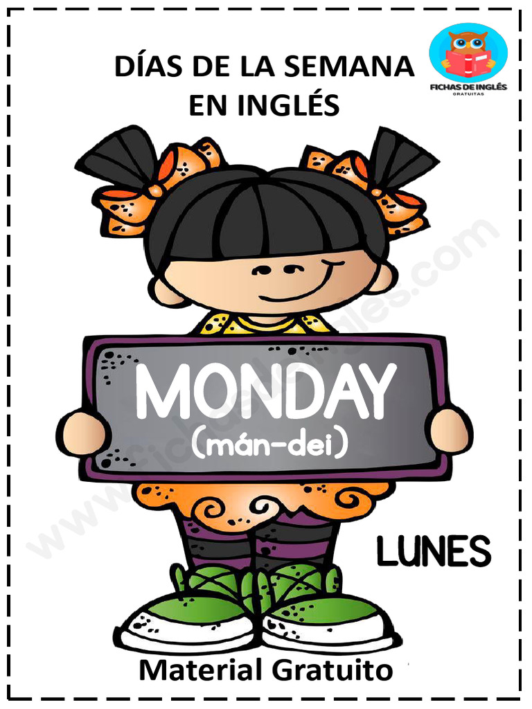 Fichas de Los Dias de La Semana en Ingles Gratis | PDF