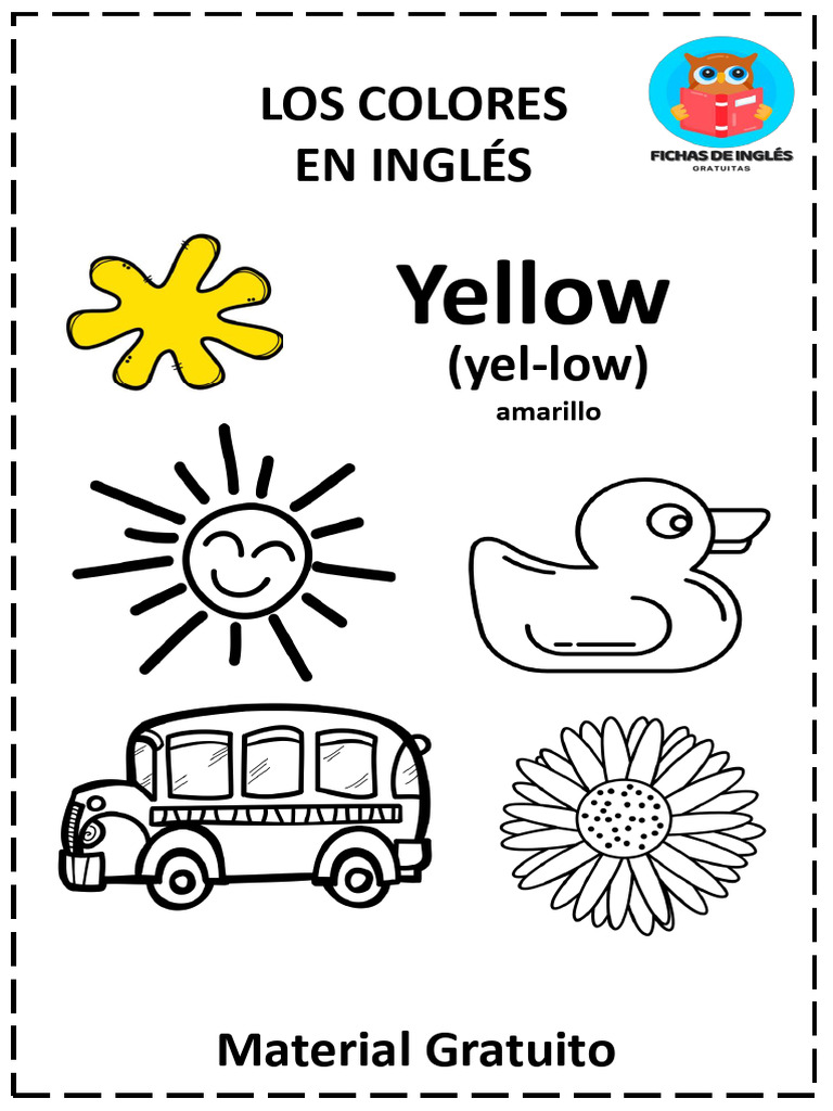 Fichas de Los Colores en Ingles Gratis | PDF