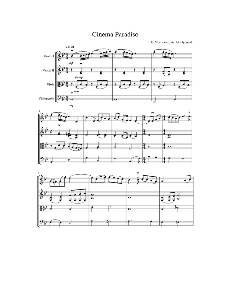 Cinema Paradiso - Score and Parts | PDF