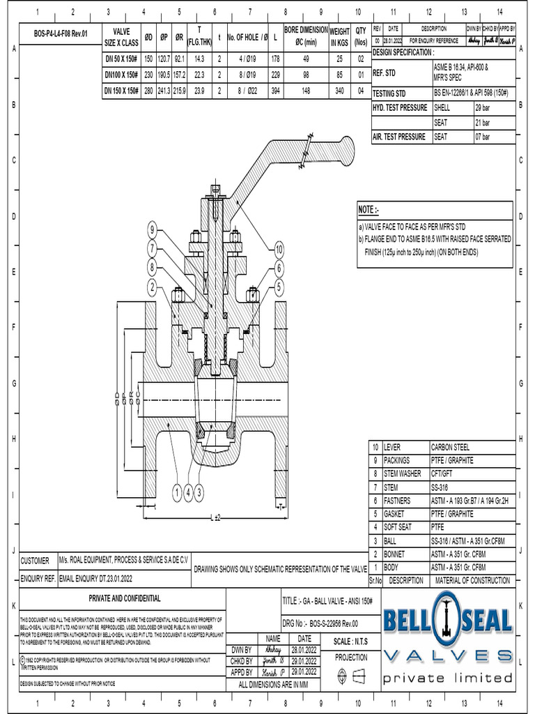 Dibujos Válvulas-Bola Top Entry y Compuerta | PDF | Mechanical ...