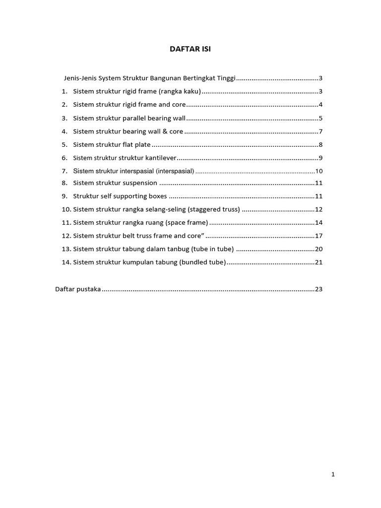 14 Jenis Sistem STRUKTUR Bangunan | PDF