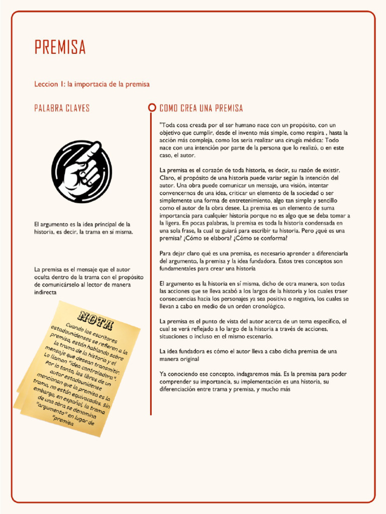 Que Es Una Premisa | PDF | Autor | Metáfora