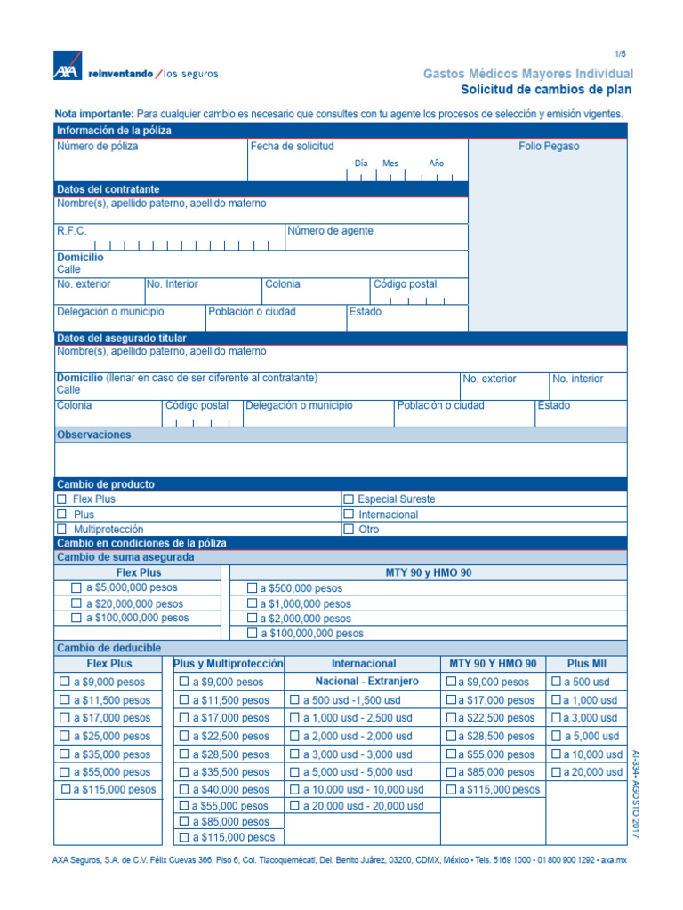 Cambios De Plan Gastos Medicos Mayores Pdf Tarjeta De Débito