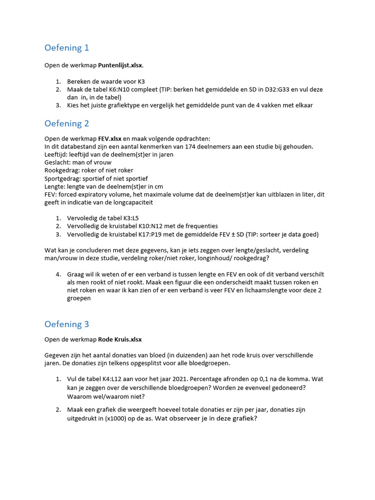Oefeningen Grafieken | PDF
