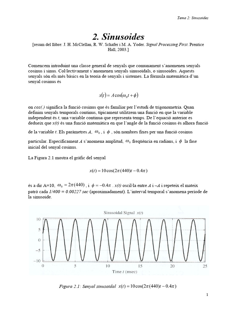 Chapter 2 Sinusoids | PDF