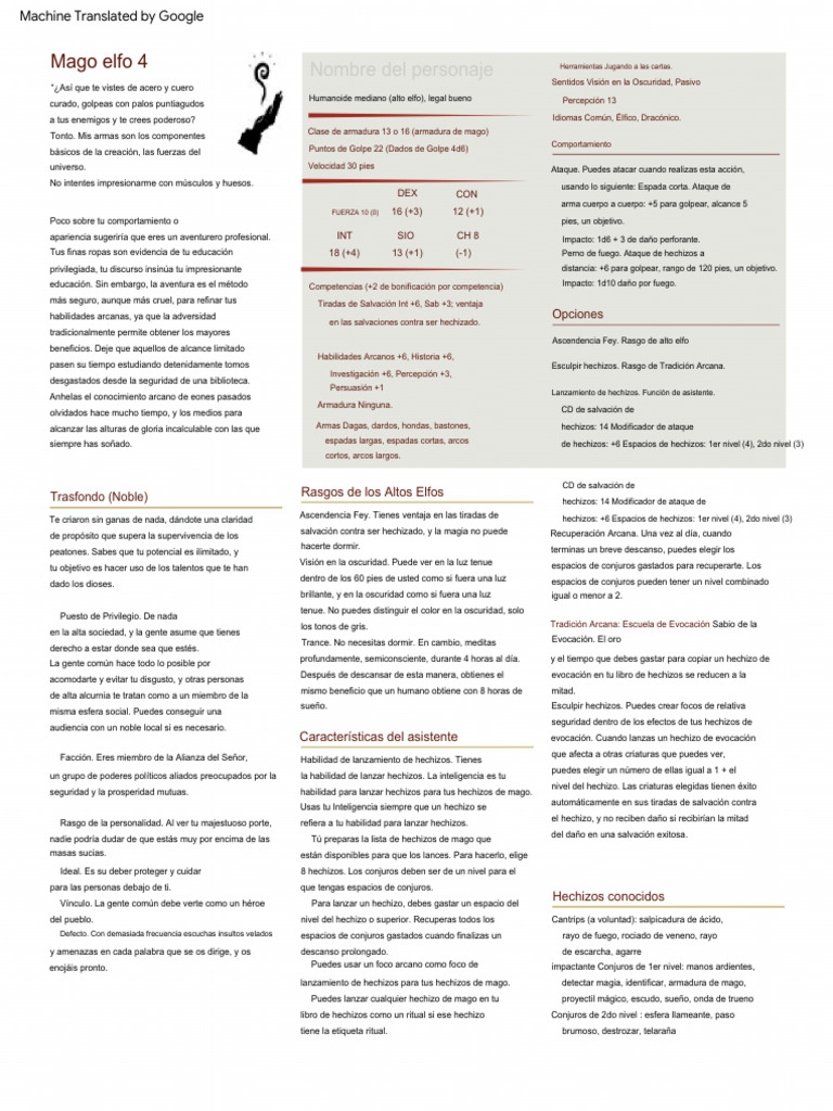 High Elf Wizard 4 | PDF