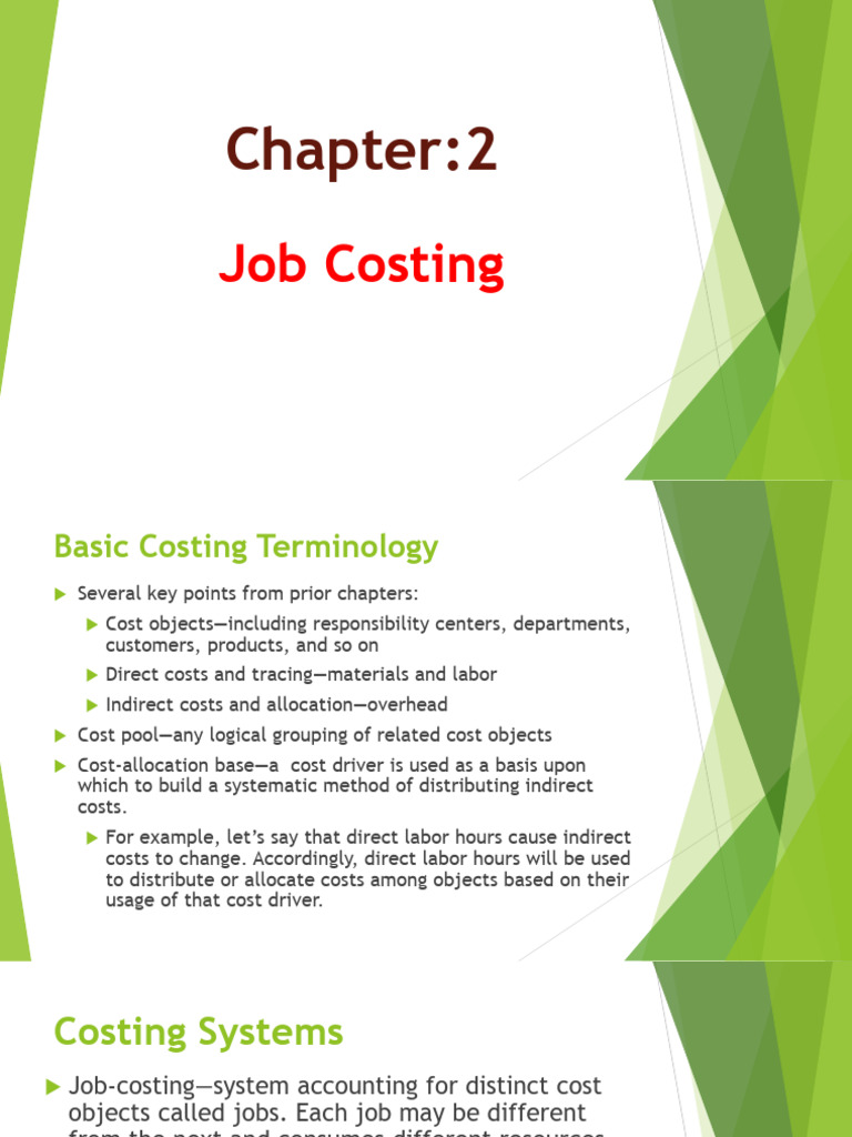 Ch.2 - Job Costing | PDF | Debits And Credits | Cost Of Goods Sold