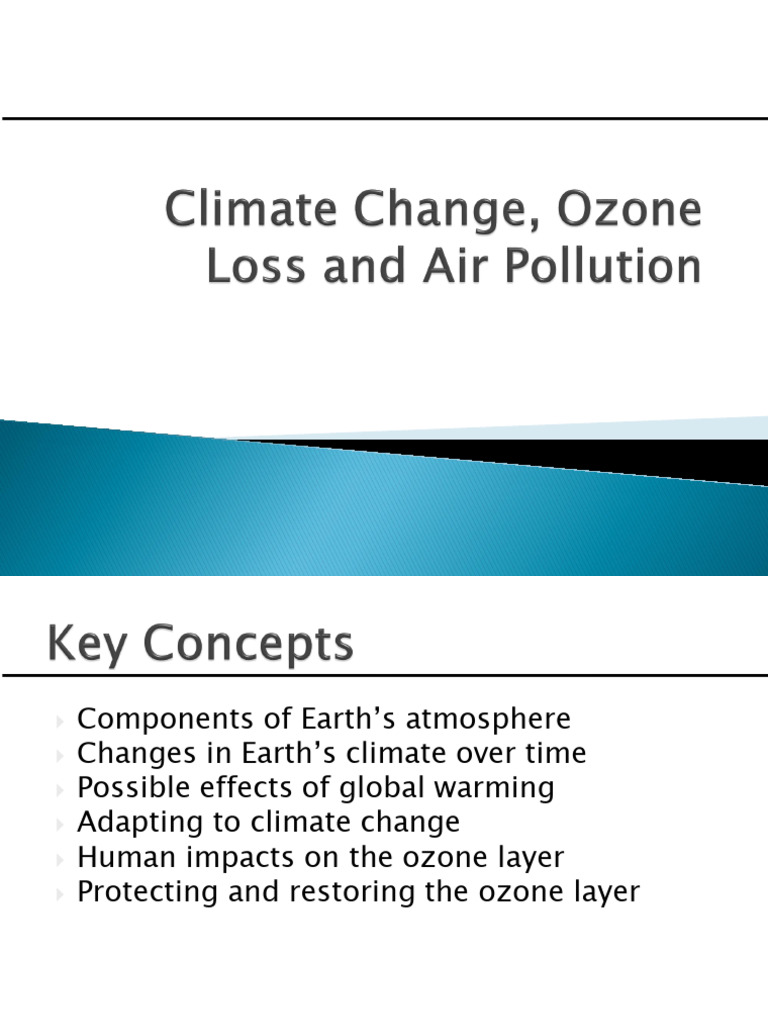 Lesson 11 Climate Change, Ozone Loss | PDF | Ozone Depletion ...