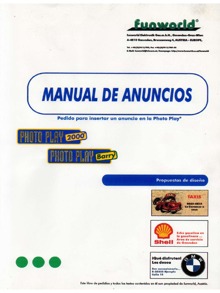 Photoplay Manual Anuncios | PDF