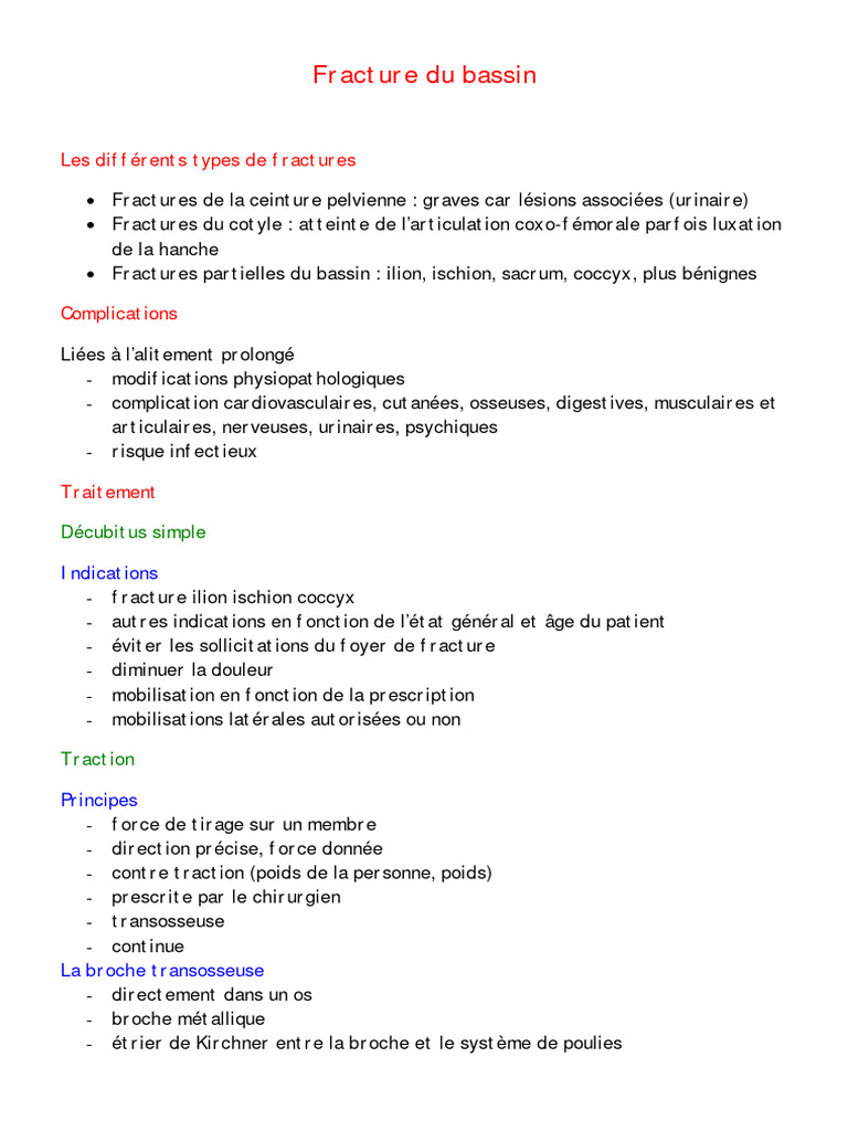 Types et traitements des fractures du bassin | PDF | Bassin (anatomie ...