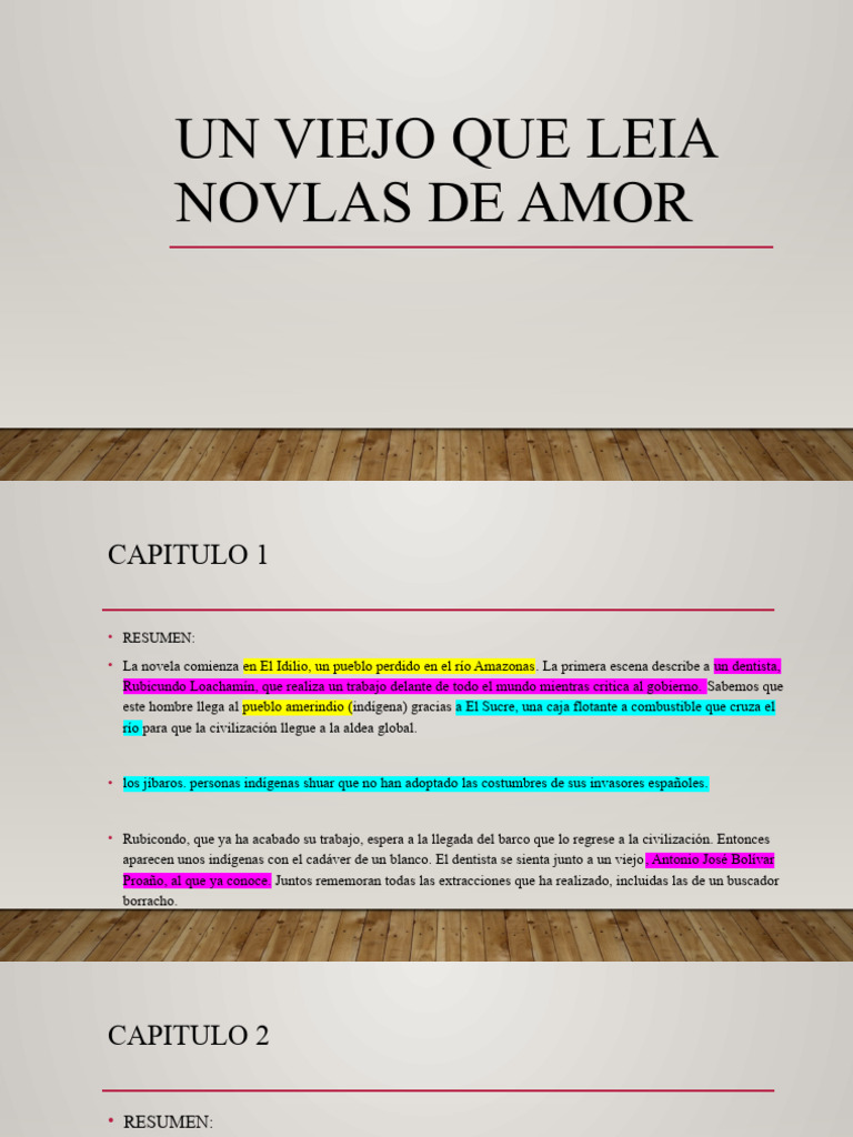 Un Viejo Que Leia Novlas de Amor | PDF