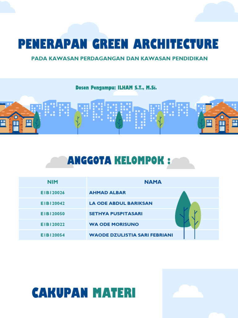 Penerapan Green Architecture Pada Kawasan Perdagangan Dan Kawasan ...