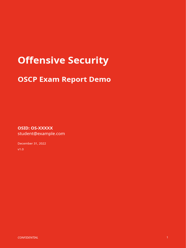 OSCP Exam Report | PDF | Penetration Test | Vulnerability (Computing)