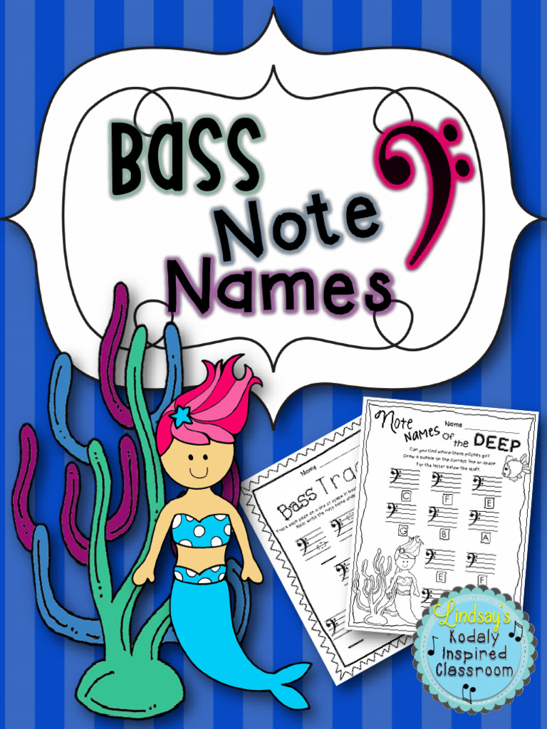 Music Worksheets Bass Clef Note Names | PDF | Musical Compositions ...