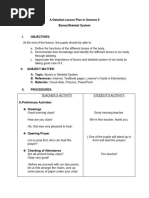 Detailed Lesson Plan Skeletal System | PDF | Bone | Anatomy