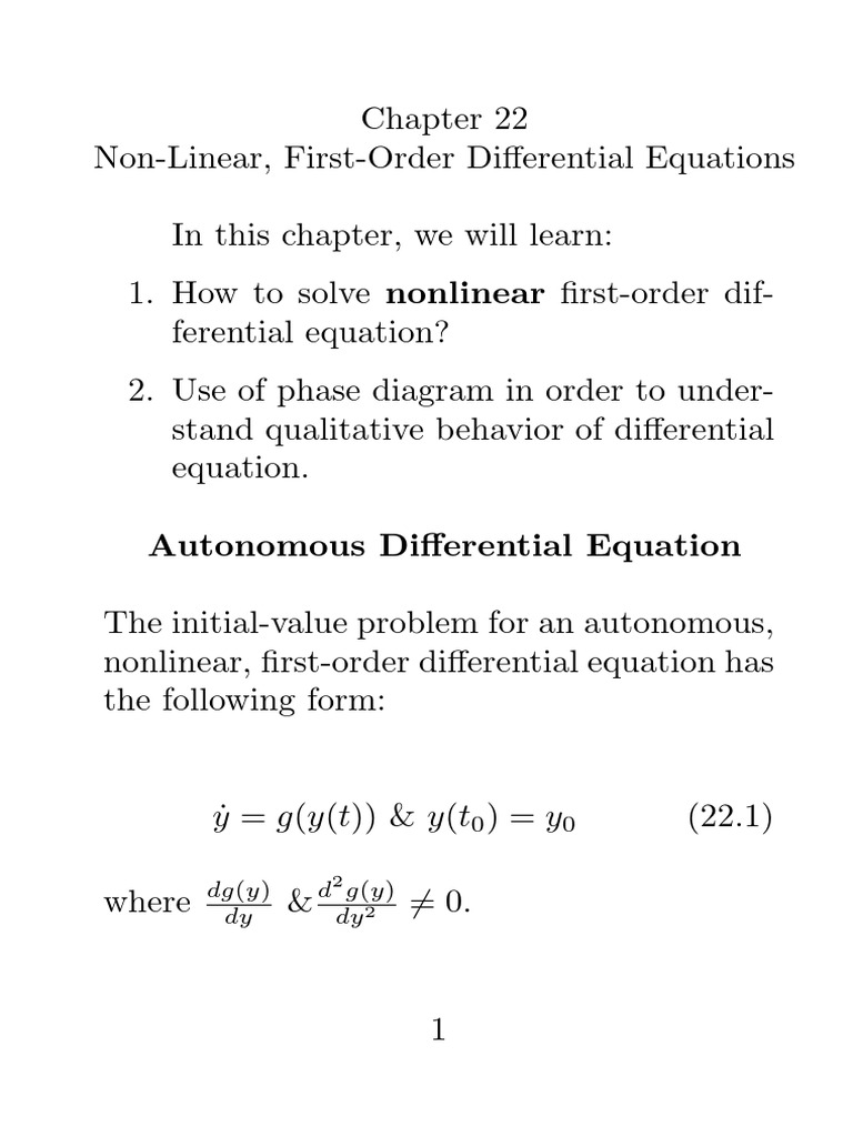 Schap 22 | PDF | Nonlinear System | Differential Equations