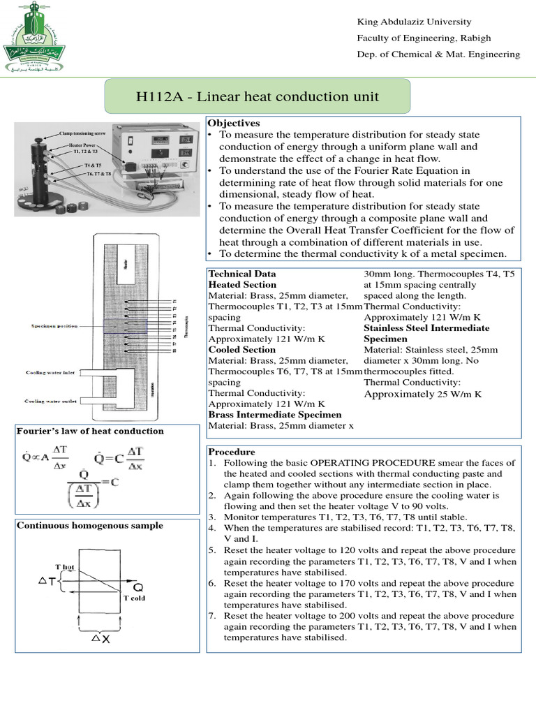 Heat Conduction and Transfer Experiments | PDF | Heat Transfer ...