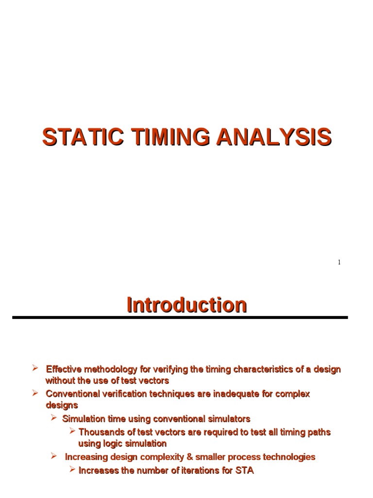 Static Timing Analysis Overview | PDF | Electrical Engineering ...