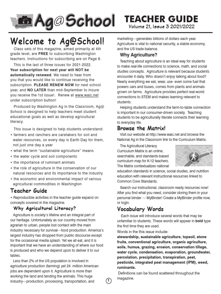 Welcome To Ag@School! | PDF | Soil | Water