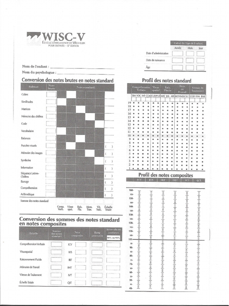 Livret de Passation | PDF