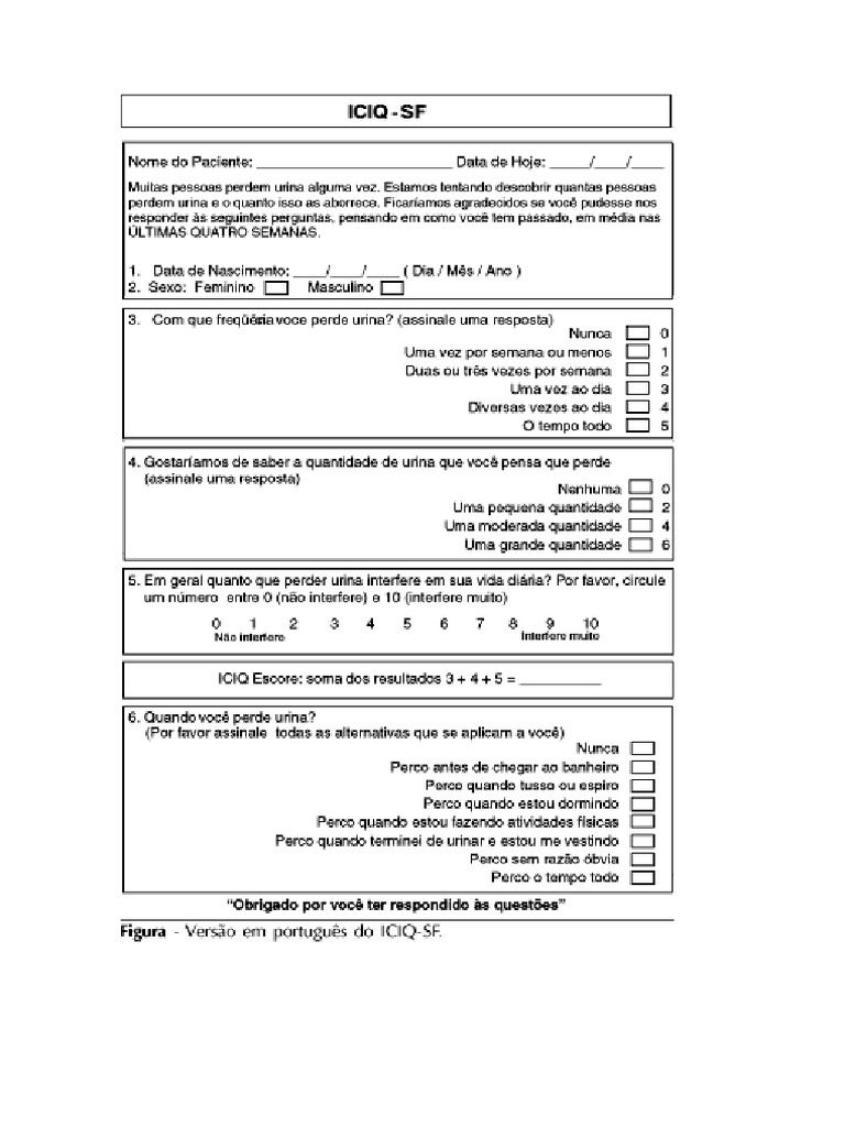 Escala ICIQ-SF | PDF