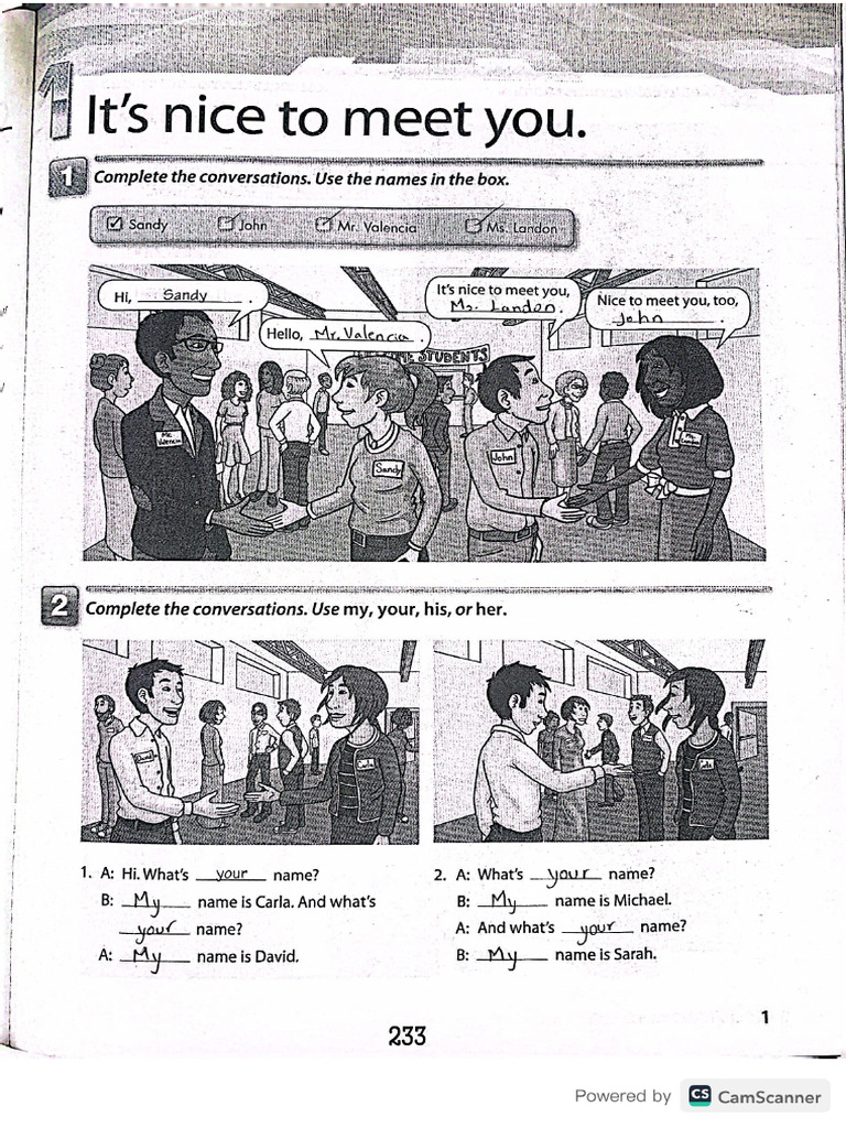 Unit One, Workbook | PDF