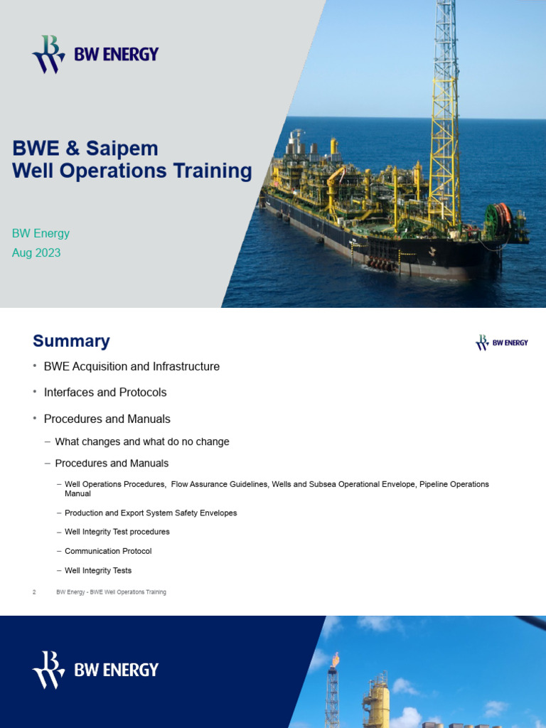 BWE-Saipem Well Operation Procedures | PDF | Pipeline Transport | Petroleum Industry
