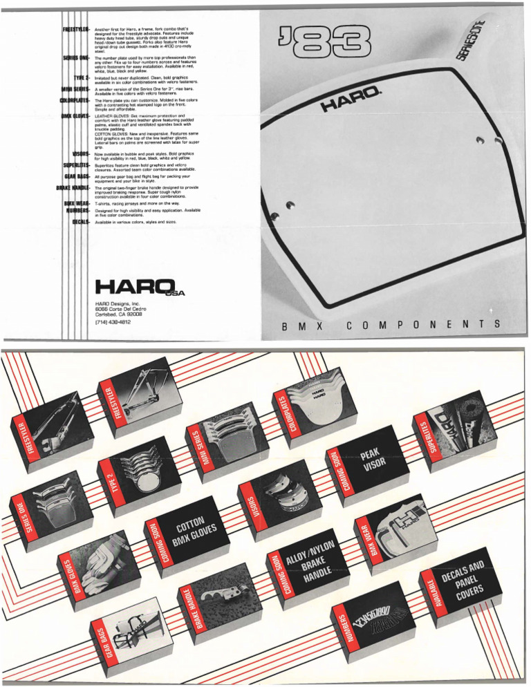 1983 Haro Catalog | PDF | Glove | Manufactured Goods