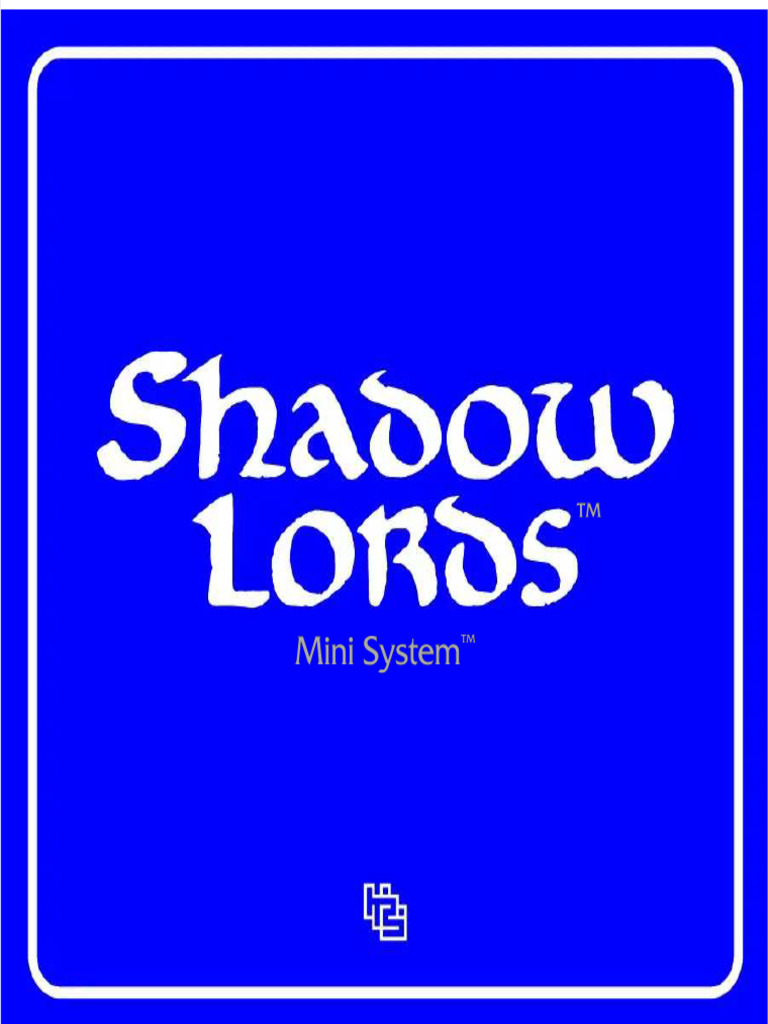 Shadowlords Mini System | PDF