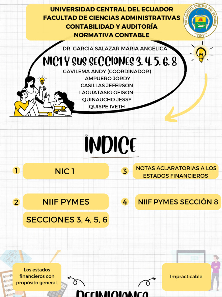 Grupo 3 - NIC 1 y NIIF Pasa PYMES | PDF | normas internacionales de ...