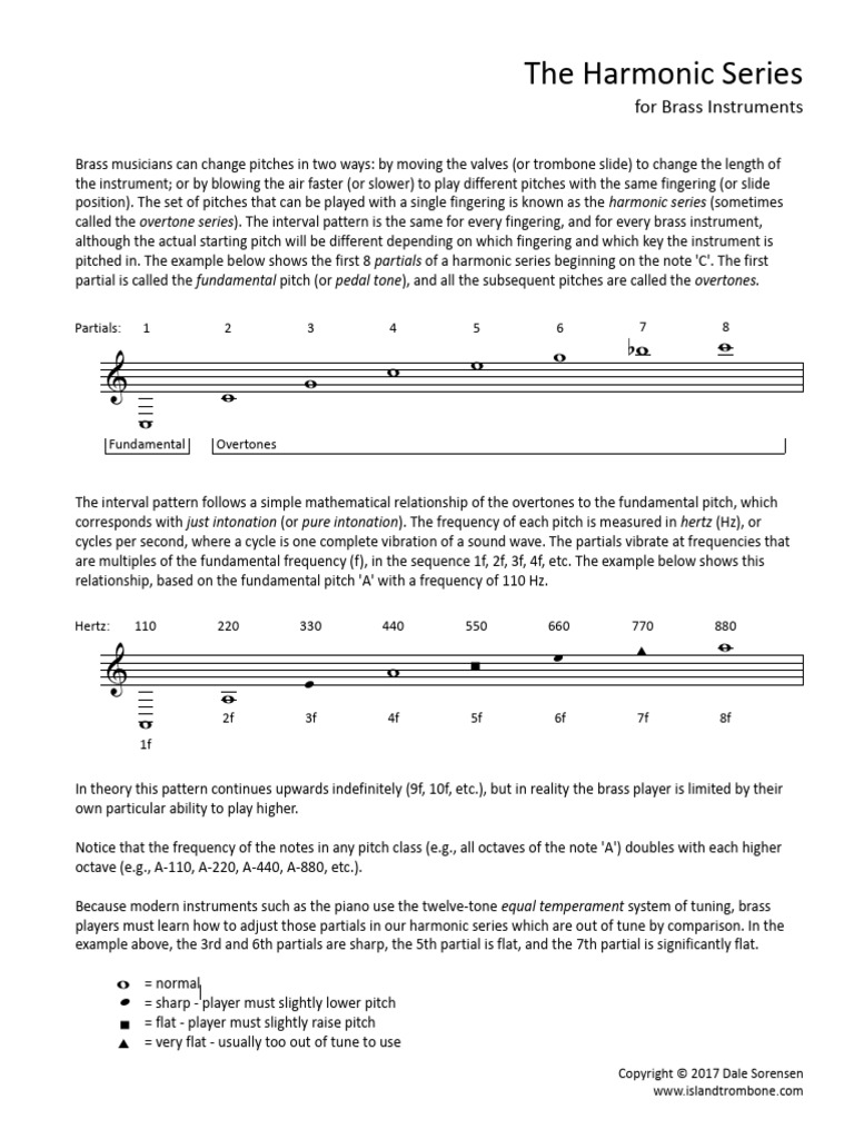 Harmonic Series | PDF | Pitch (Music) | Brass Instruments