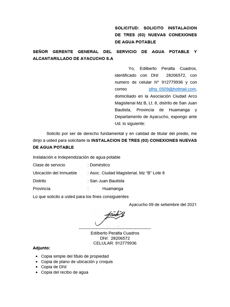 Solicitud Seda | PDF