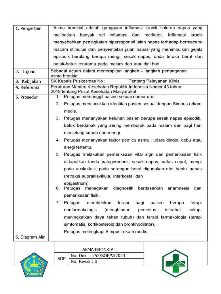 Sop Asma Bronkial | PDF