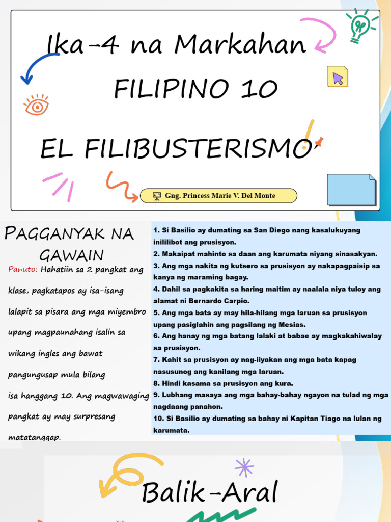 El Fili Pagbabalik-Aral | PDF