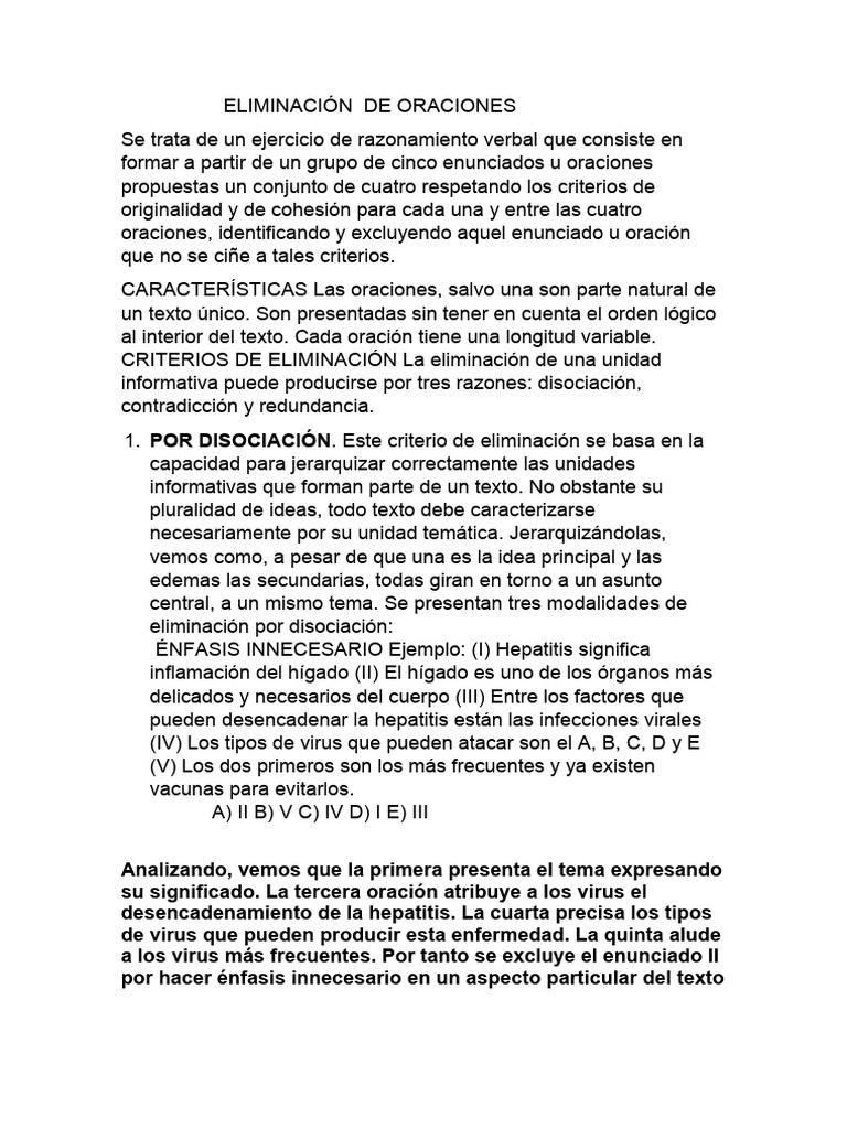 Eliminación de Oraciones | PDF | Virus | Don Quijote