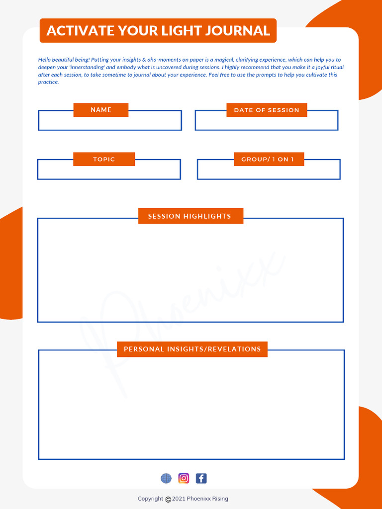 Activate Your Light Transformational Journal | PDF