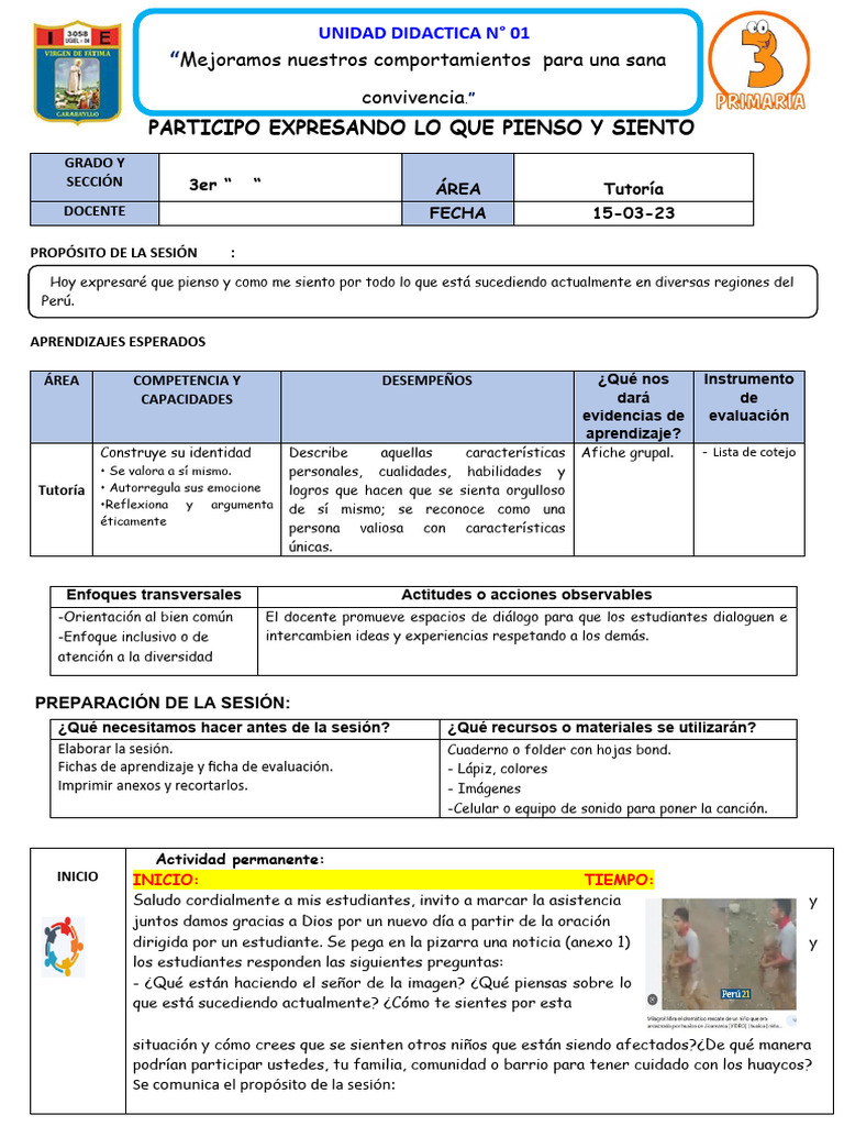 Expresión de Sentimientos en Tutoría | PDF | Pinturas